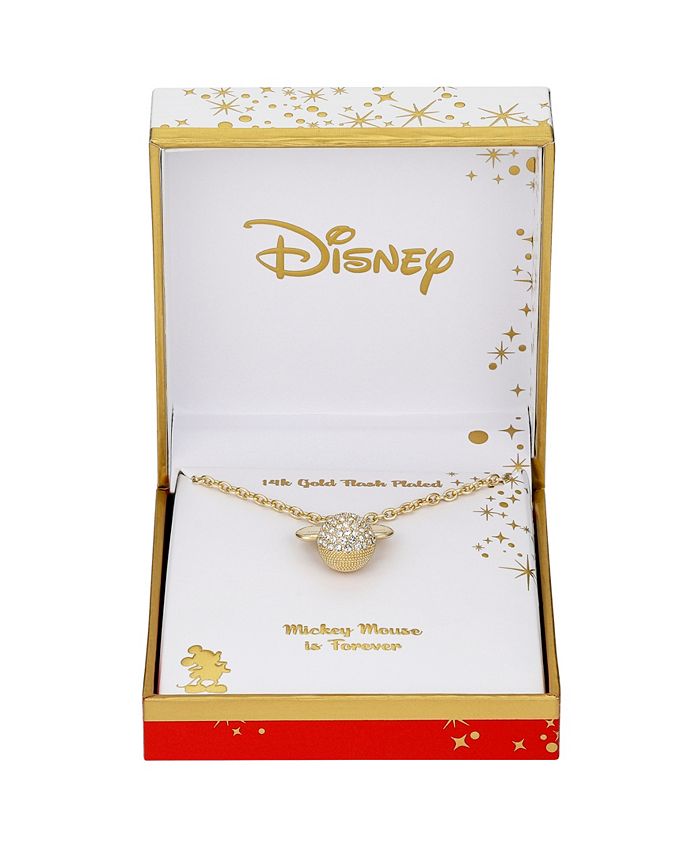 Disney Crystal Mickey Mouse Fireball Pendant Necklace - Macy's