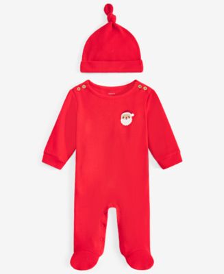Carter's Baby Santa Sleep-and-Play Footed Coverall & Cap, 2 Piece Set ...
