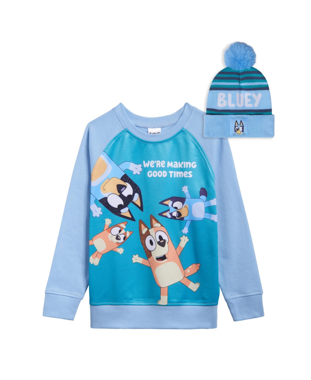 Click here for Bluey Little Boys Fleece Sweatshirt and Cotton Gau... prices