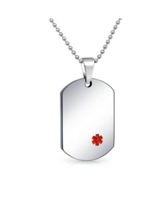 Bling Jewelry Blood Thinner Identification Medical Alert ID Dog Tag ...