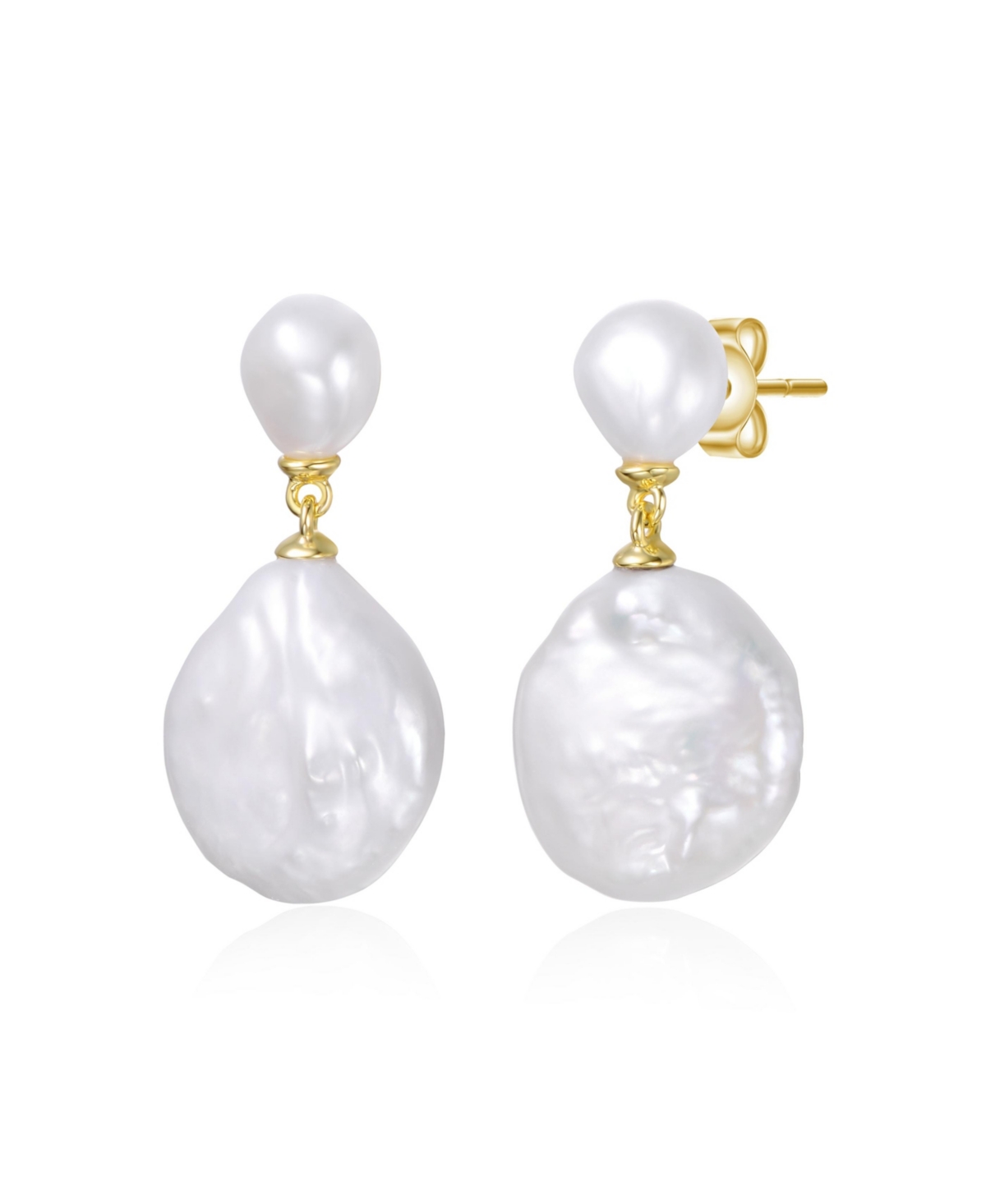 Click here for Sterling Silver 14K Gold Plated with Mother of Pea... prices