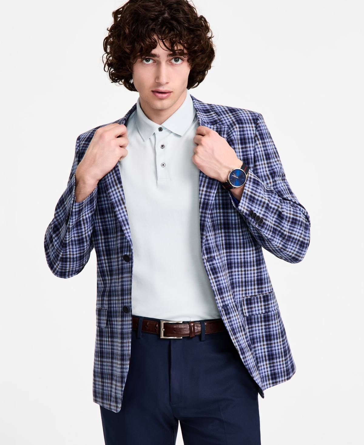 Click here for Nautica Mens Cotton & Linen Printed Modern-Fit Spo... prices