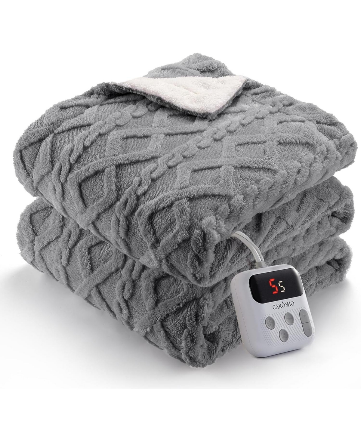 Click here for Caromio Full Size Tufted Sherpa Electric Heated Th... prices