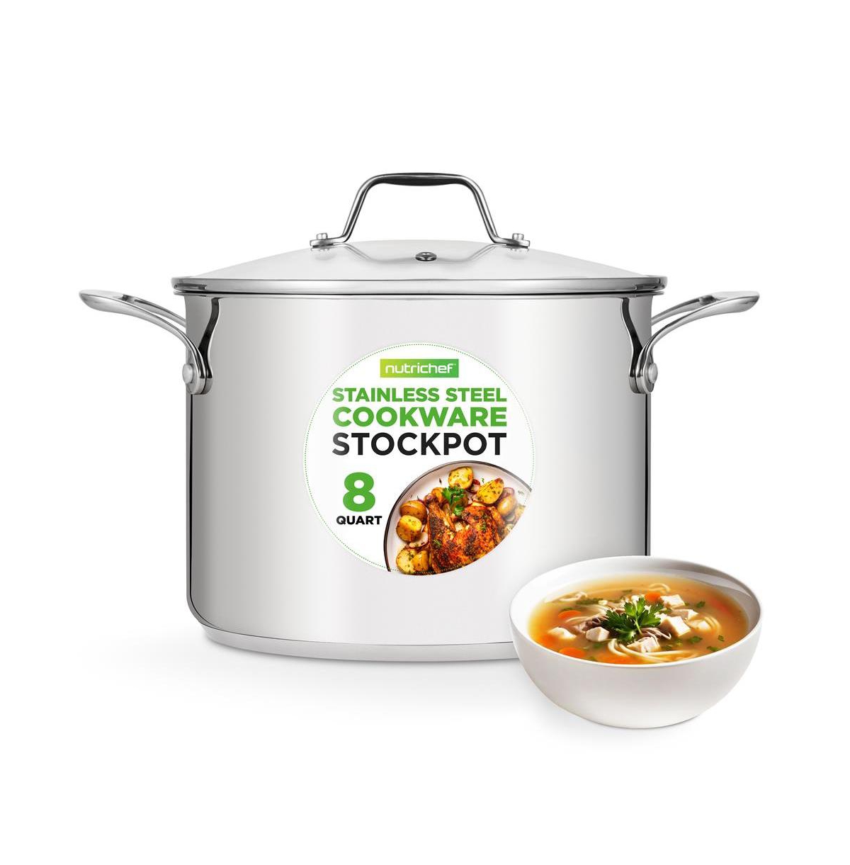 Click here for NutriChef Stainless Steel Cookware Stockpot - 8 Qu... prices