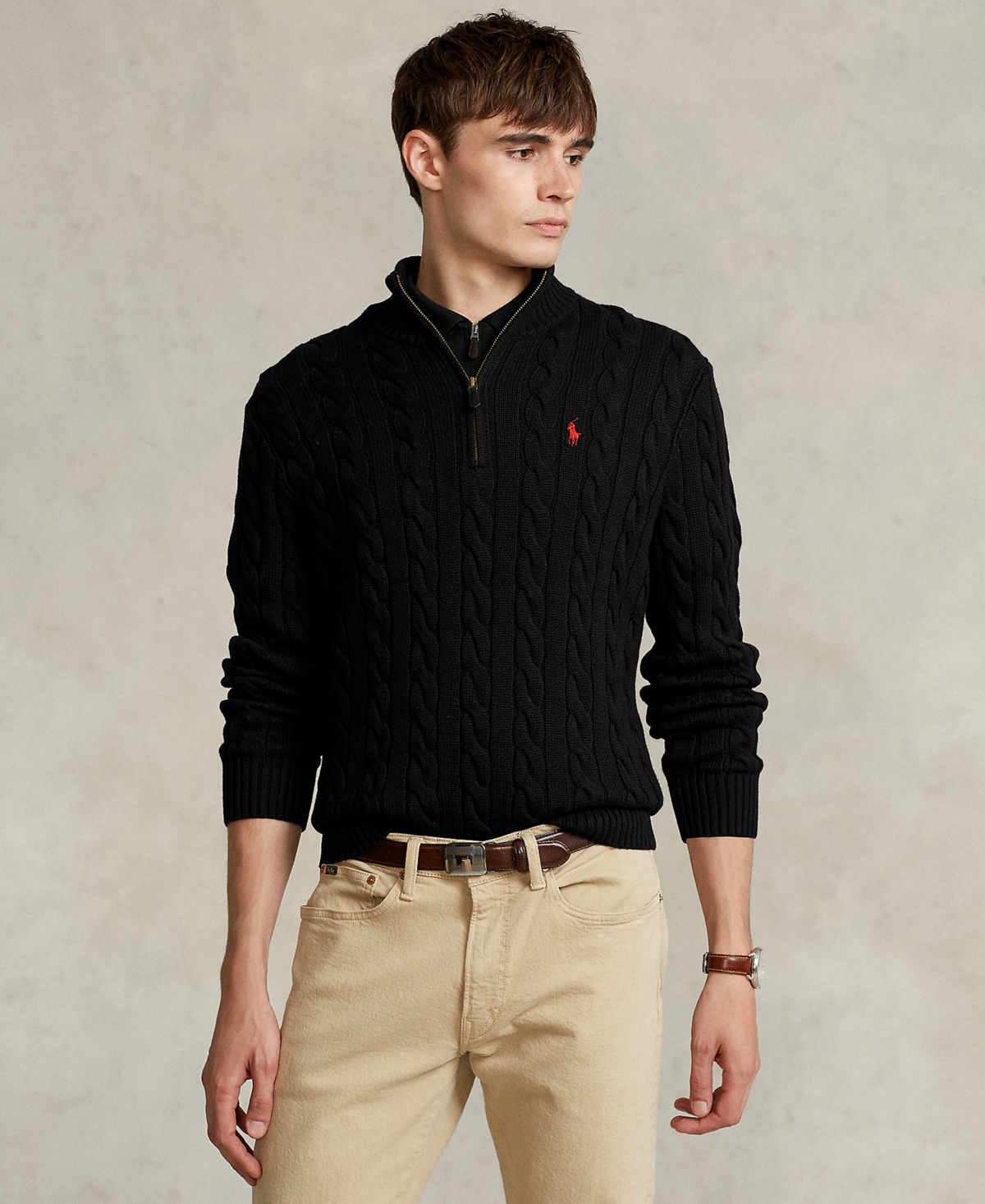 Click here for Polo Ralph Lauren Mens Cable-Knit Cotton Sweater -... prices