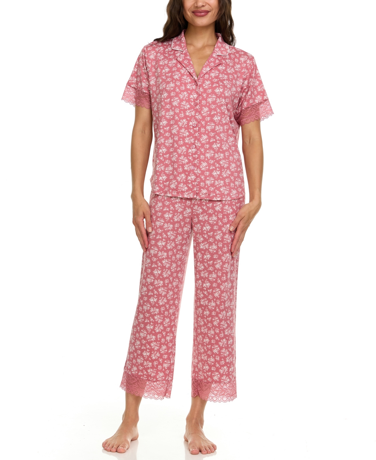 Click here for Flora by Flora Nikrooz Womens Janelle Notch Top an... prices