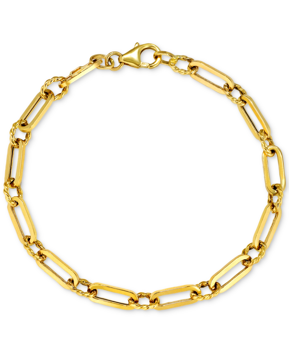 Click here for Italian Gold Polished & Twist Paperclip Link Chain... prices