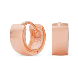 Bling Jewelry Simple Basic Wide Huggie Hoop Kpop Earrings Plated .925 ...