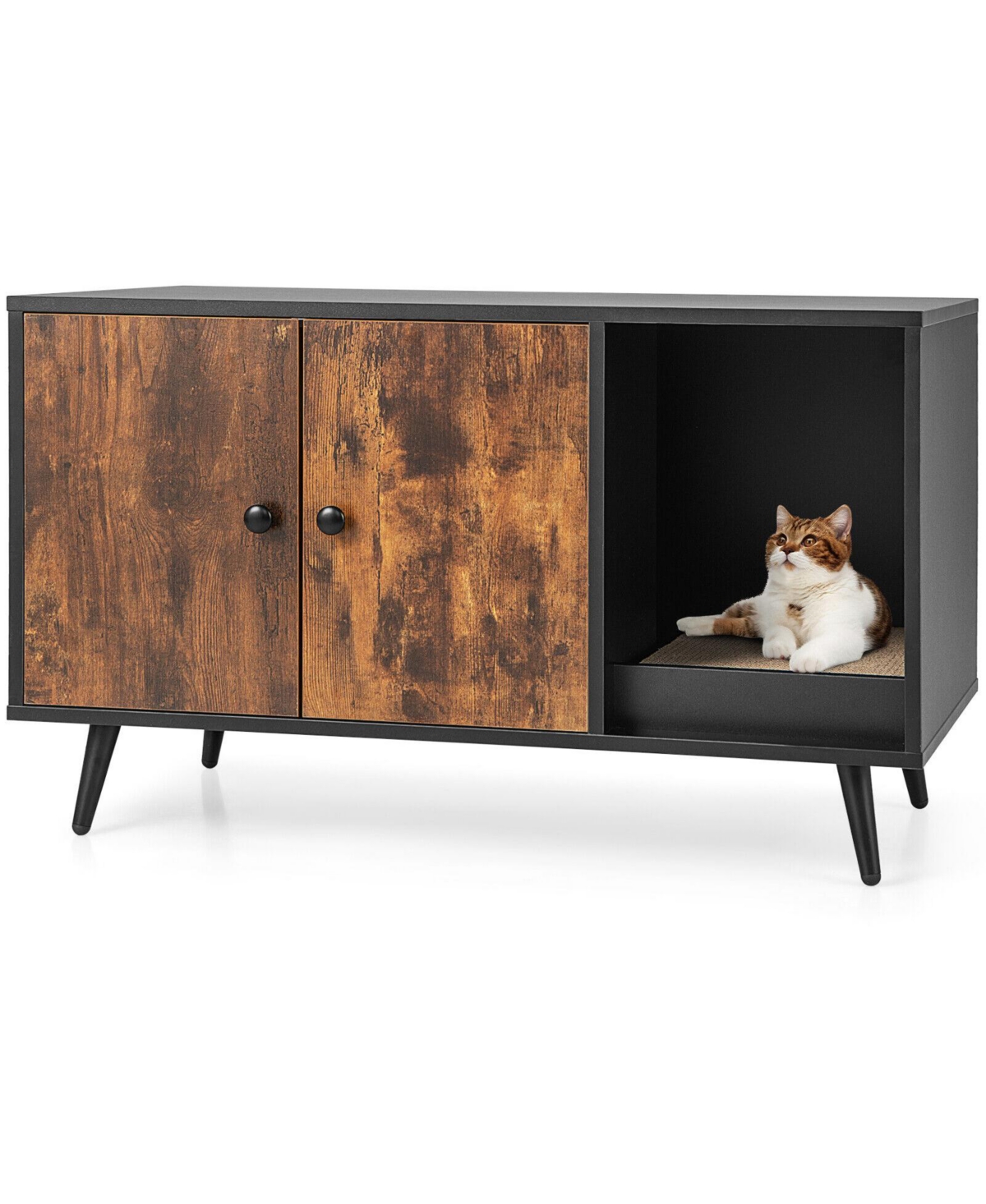 Click here for Sugift Cat Litter Box Enclosure with Double Door C... prices