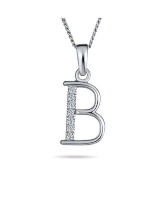 Bling Jewelry Delicate ABC Cubic Zirconia Pave CZ Capital Block Letter ...