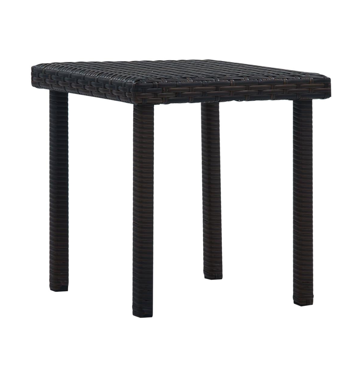 Click here for vidaXL Patio Tea Table Brown 15.7x15.7x15.7 Poly R... prices