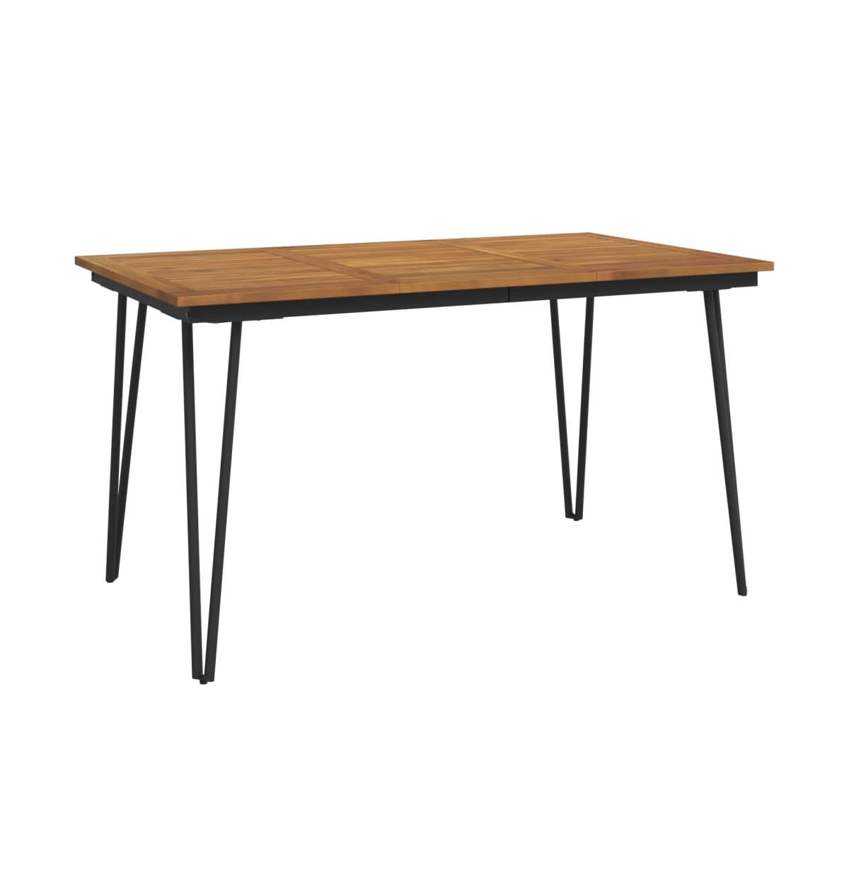 Click here for vidaXL Patio Table with Hairpin Legs 55.1x31.5x29.... prices