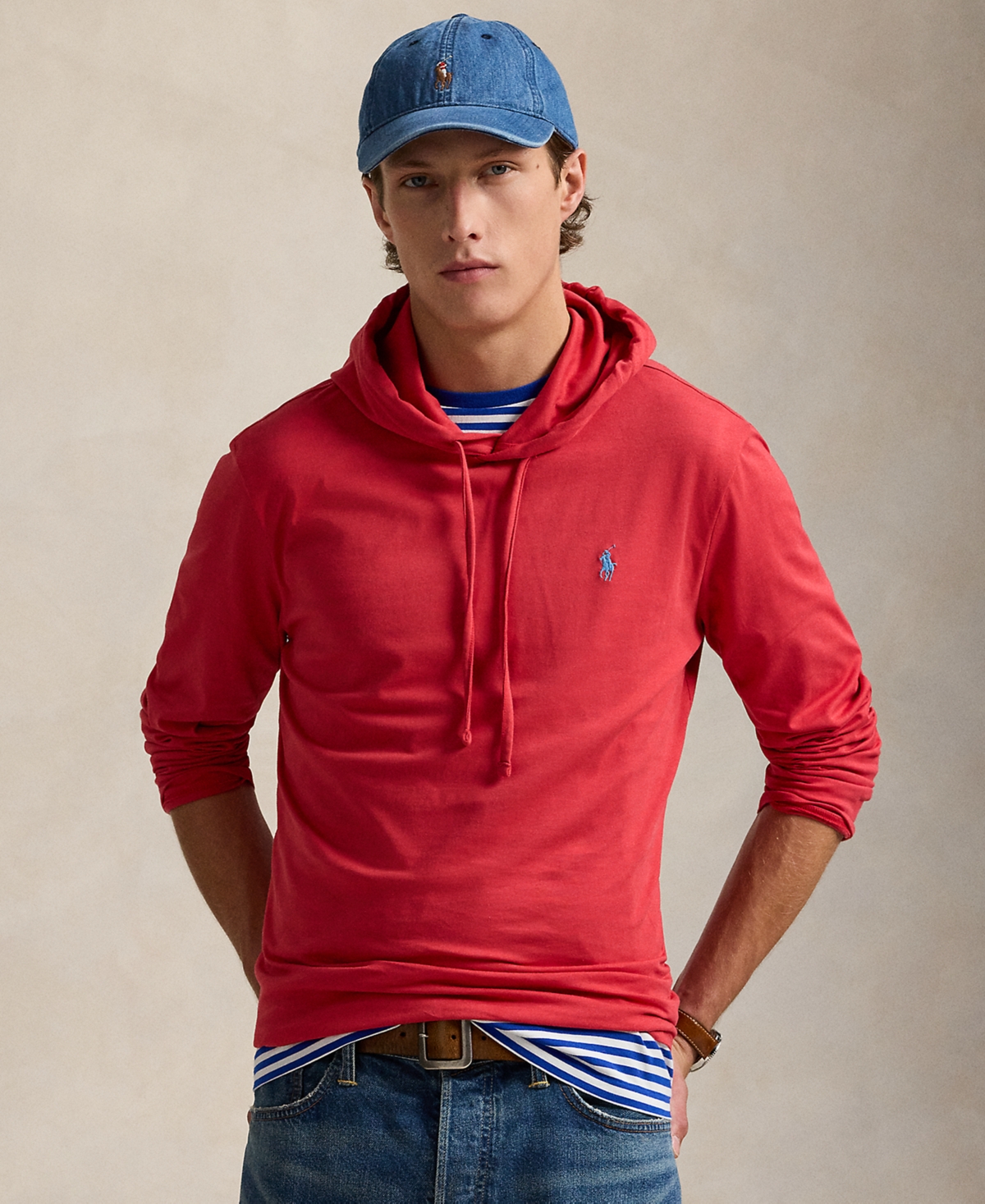 Click here for Polo Ralph Lauren Mens Jersey Hooded T-Shirt - Old... prices