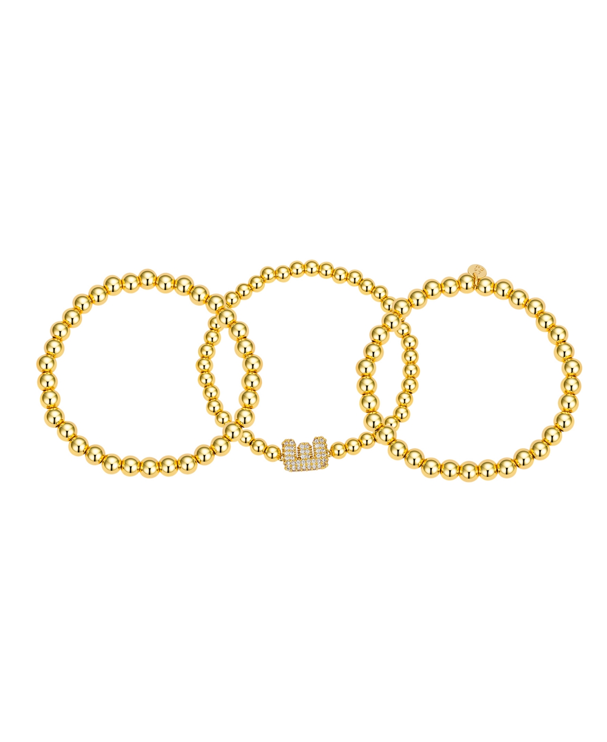 Click here for Unwritten Cubic Zirconia Bubble Initial Stretch Br... prices