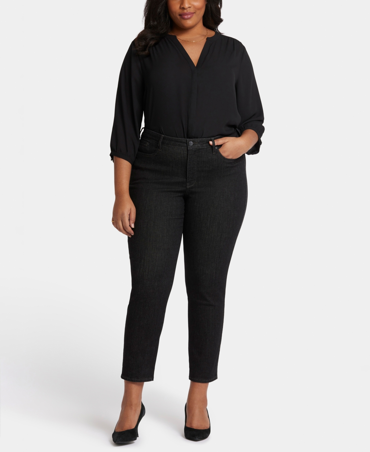 Click here for Nydj Plus Size Stella Tapered Ankle Jeans - Eterni... prices