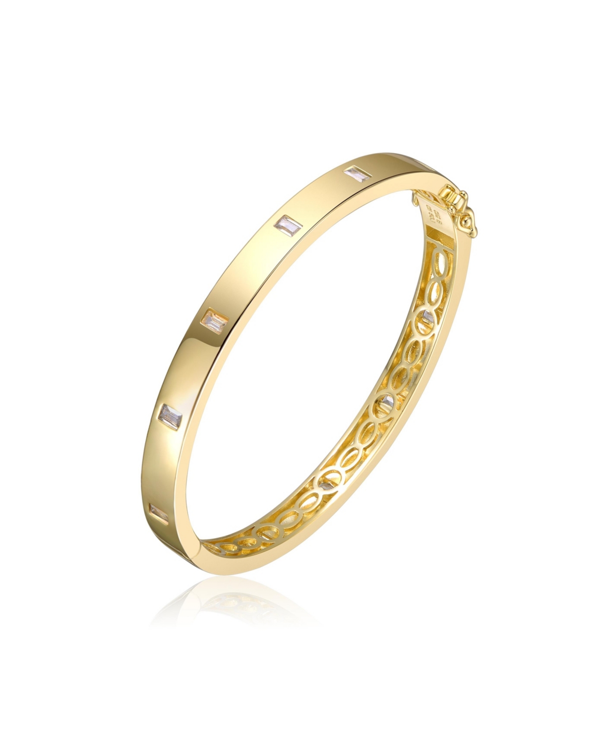 Click here for Genevive Sterling Silver 14K Gold Plated with Bagu... prices