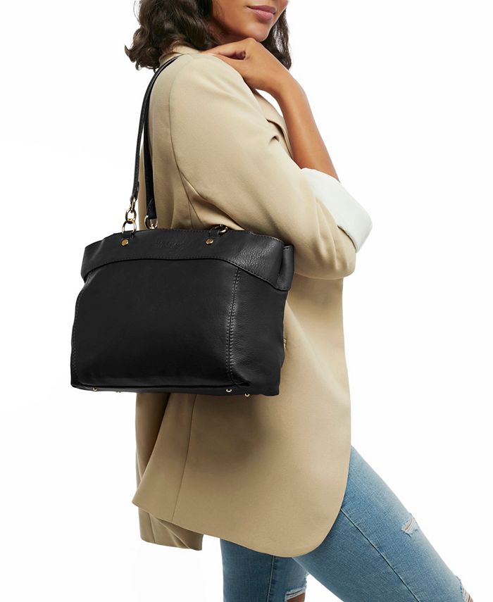 American Leather Co. Taylor Triple Entry Satchel - Macy's