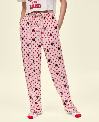 Disney | Macy's Adult Unisex Minnie Mouse Plush Fleece Pants ...