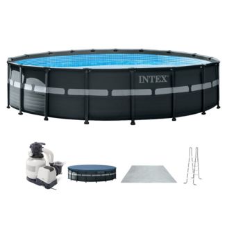 Intex 18Ft x 52In Ultra XTR Frame Round Above Ground Swimming Pool Set ...