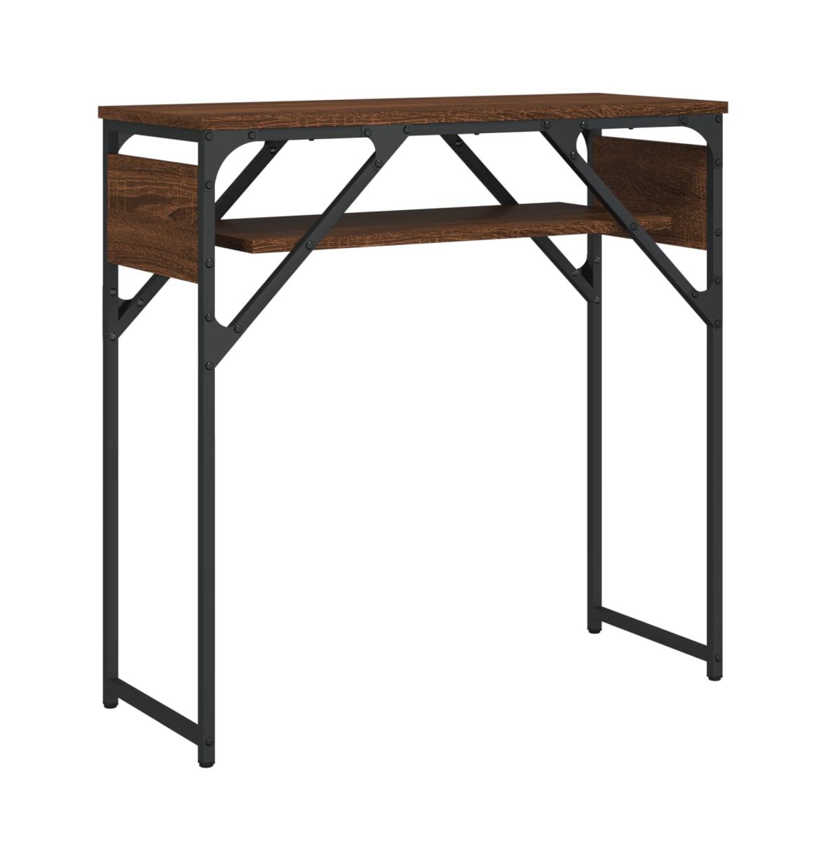 Click here for vidaXL Console Table with Shelf Brown Oak 29.5x11.... prices