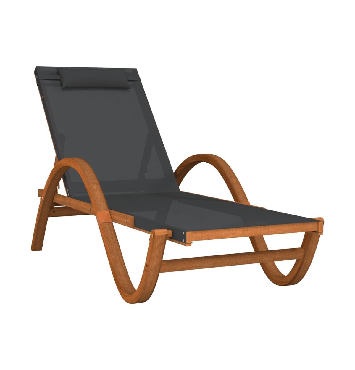 Click here for vidaXL Sun Lounger with Pillow Gray Textilene and... prices
