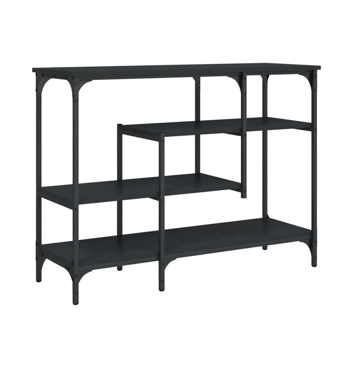 Click here for vidaXL Console Table with Shelves Black 39.4x13.8x... prices