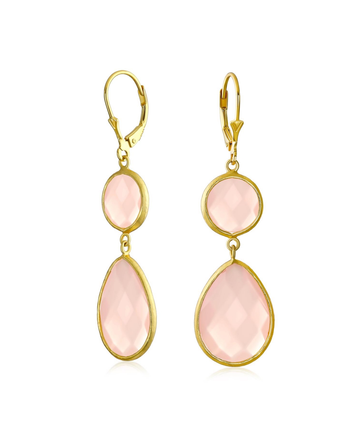 Click here for Bling Jewelry Elegant Soft Pink Dangle Earrings Do... prices