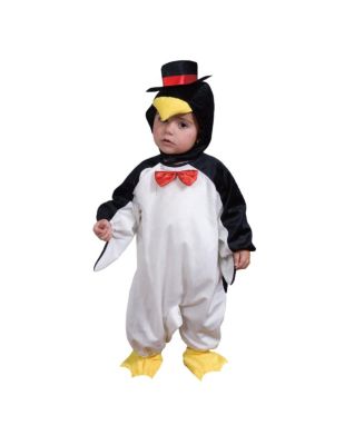 Dress Up America Penguin Hooded Romper Costume - Toddlers Girls & Boys ...