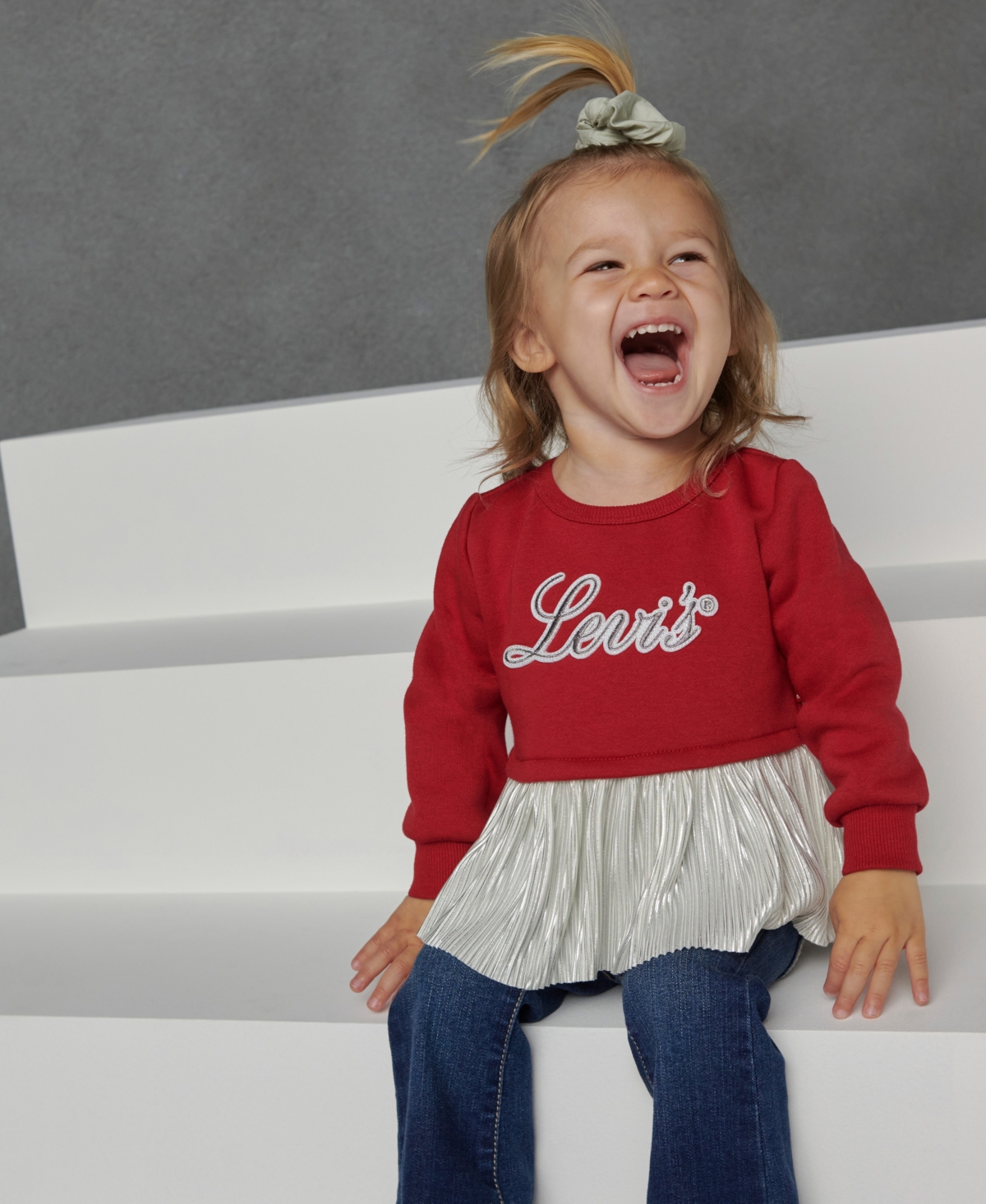 Click here for Levis Infant Girls Sparkle Crew and Jeans  2-Piece... prices