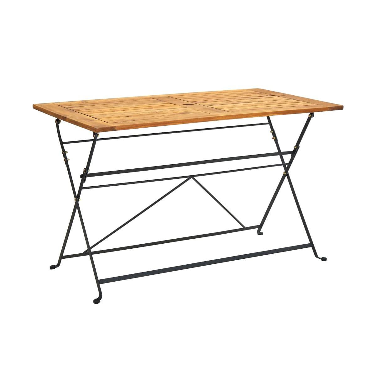 Click here for vidaXL Folding Patio Table 47.2x27.6x29.1 Solid Ac... prices