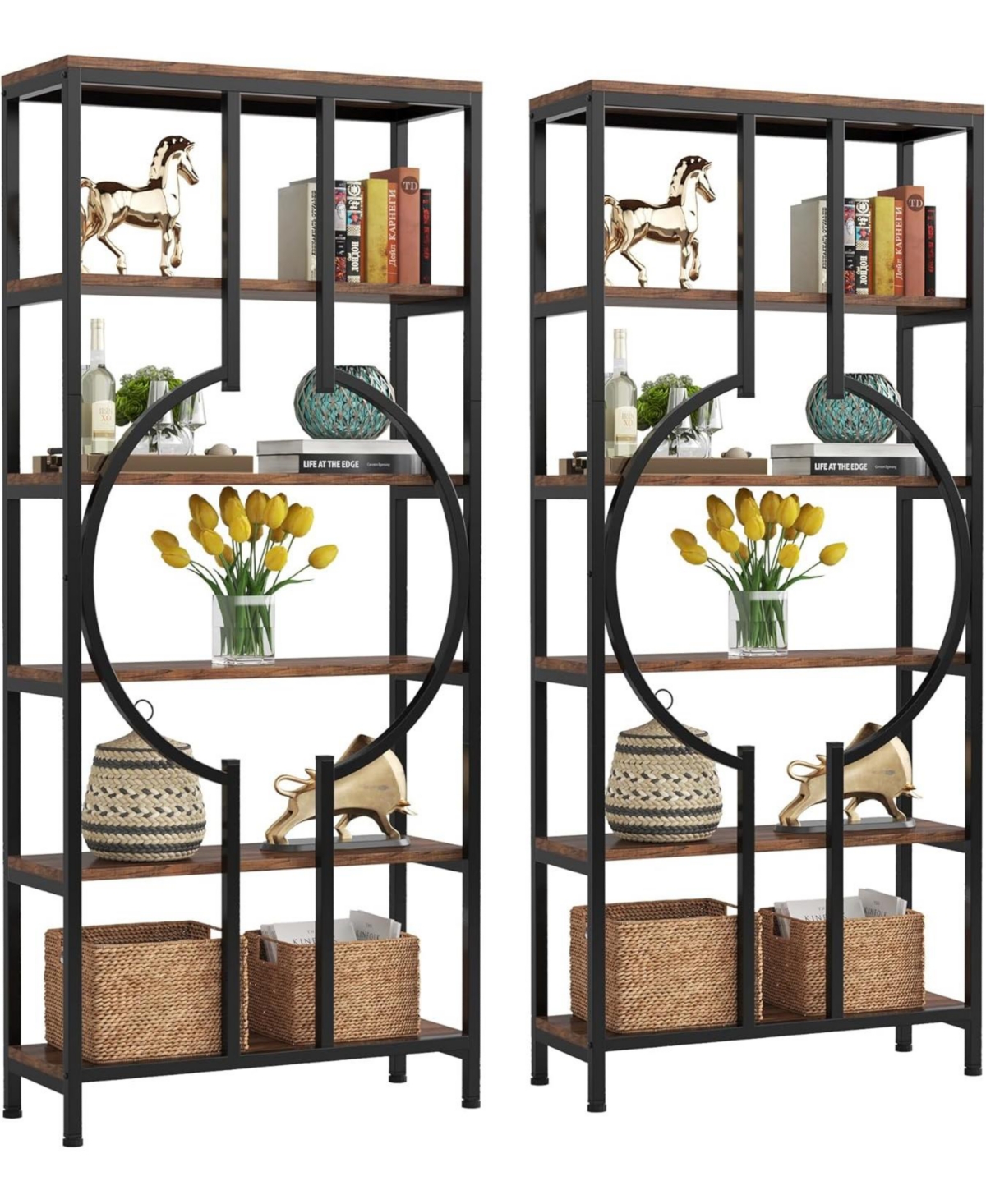 Click here for Tribesigns 70.9 Inch Industrial Bookshelf  6-Tier... prices