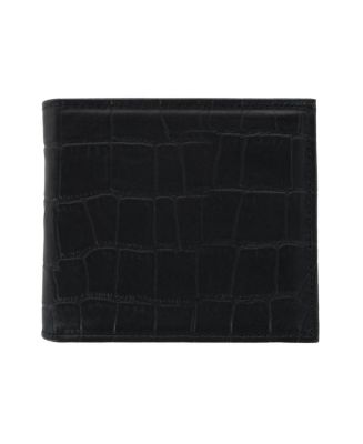 Trafalgar Men's Esteban Croco Embossed Leather 8 Slot Bi-Fold Wallet ...