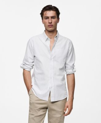 Mango Men's Cotton Kodak Striped Shirt - Macy's