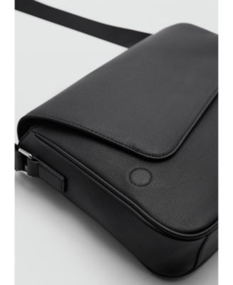 Mango Men's Leather-Effect Shoulder Bag - Macy's