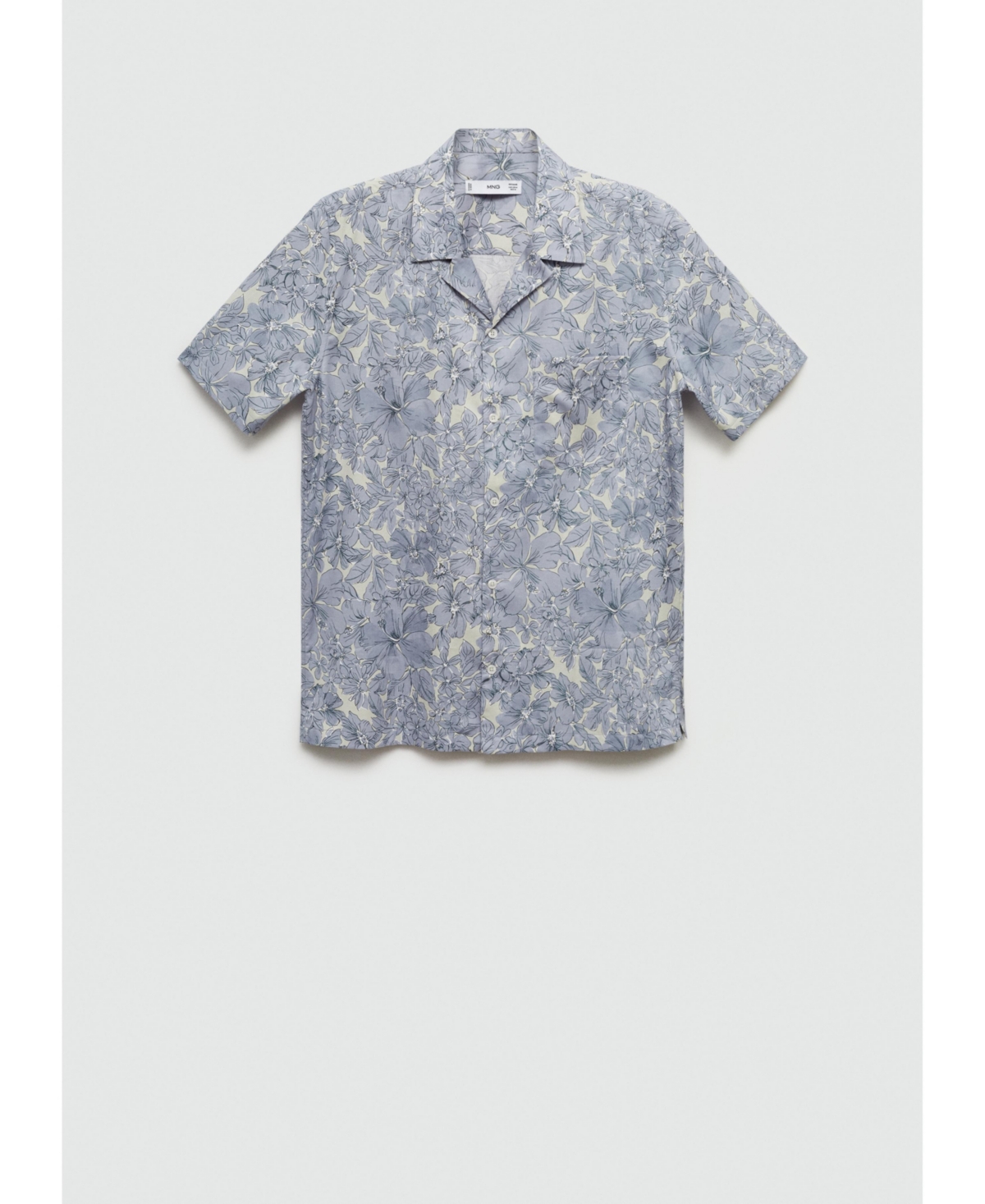 Click here for Mango Mens Cotton Floral-Print Shirt - Light/Paste... prices