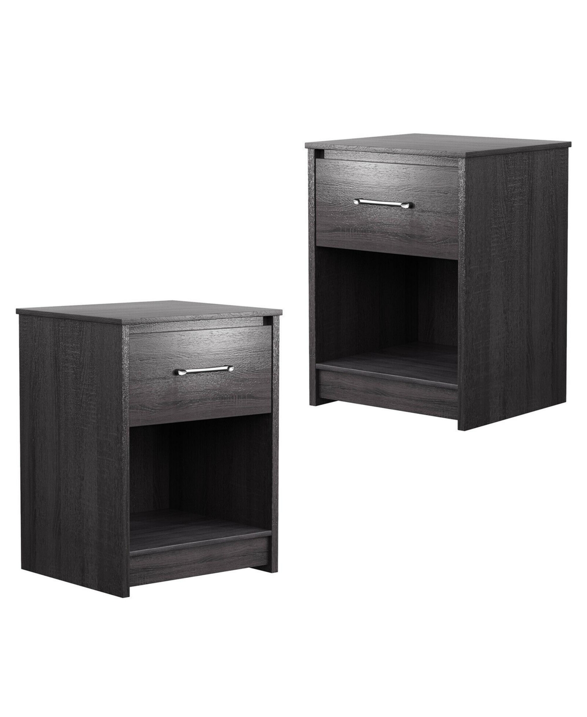 Click here for Gymax 2PCS Nightstand with Drawer Storage Shelf Wo... prices