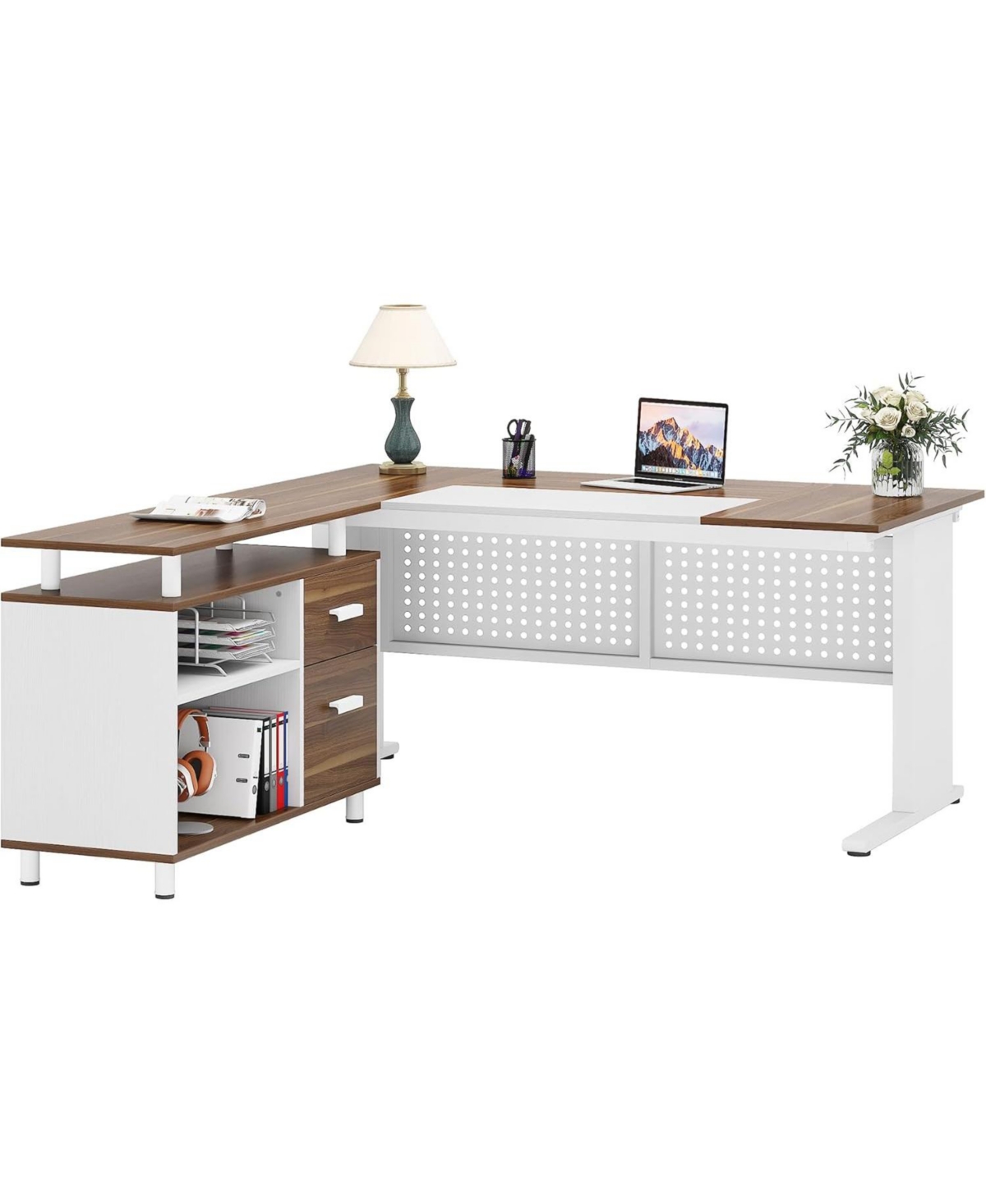 Click here for Tribesigns 63 Inch Executive Desk with File Cabine... prices