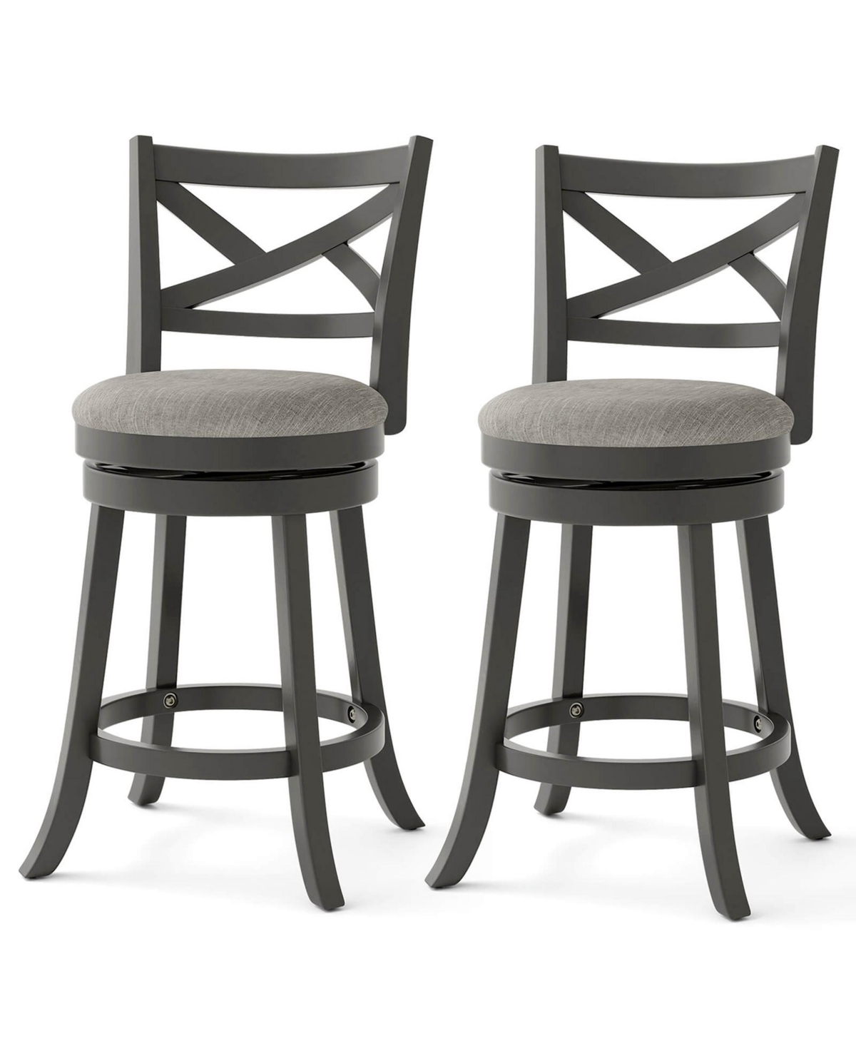 Click here for Swivel Bar Stools Set of 2 Counter Height Chairs w... prices