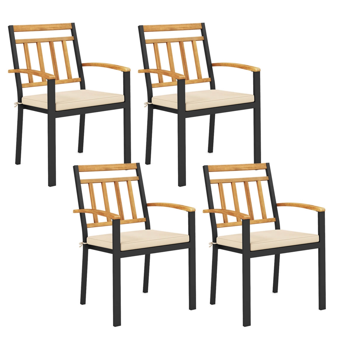 Click here for Patio Dining Chairs Set of 4 Metal Outdoor Chairs... prices