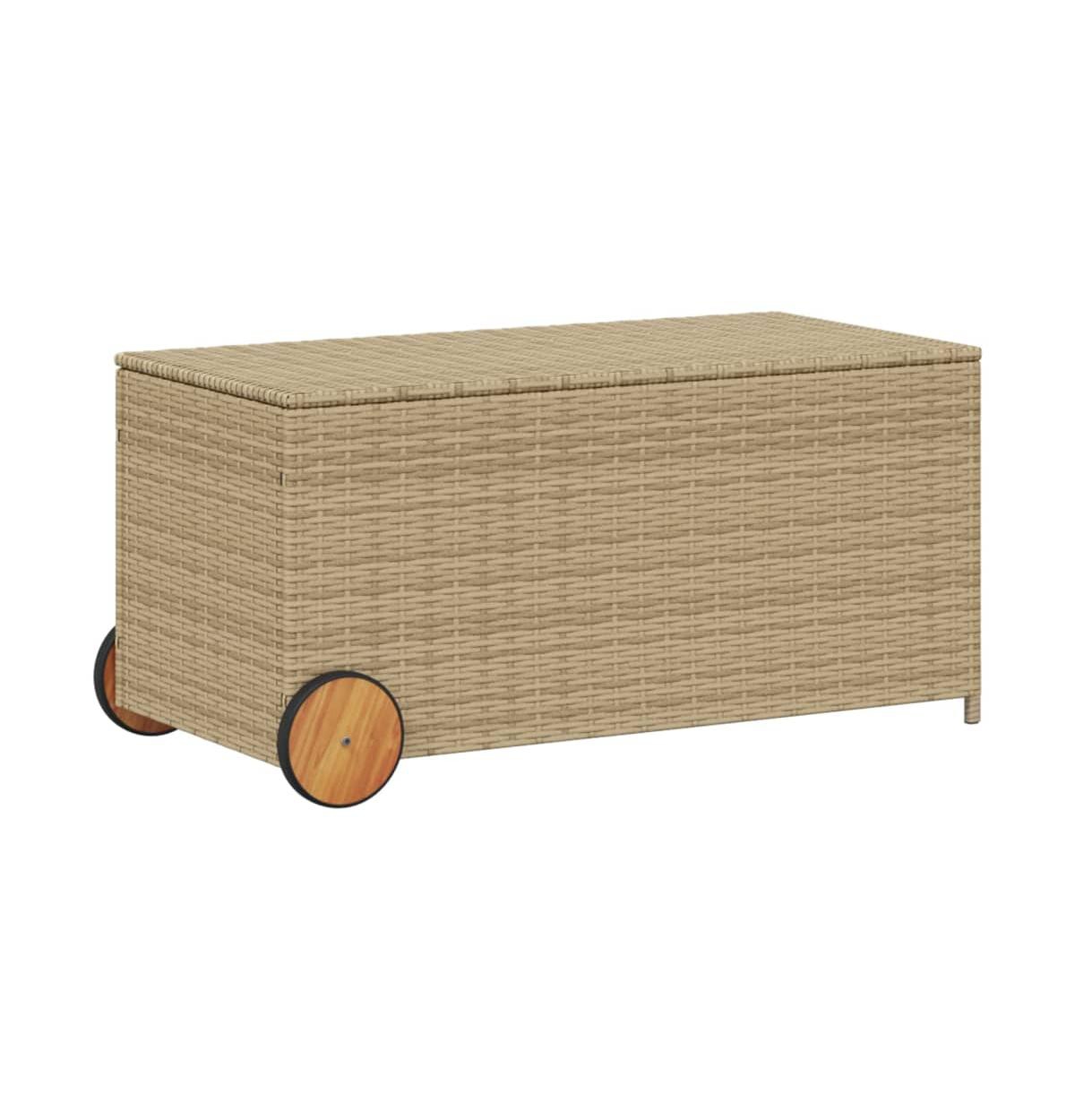 Click here for vidaXL Garden Storage Box with Wheels Mix Beige 50... prices