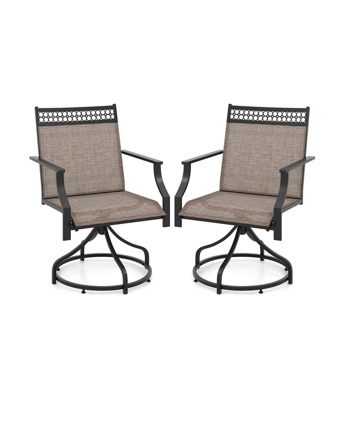 Click here for Costway Patio Swivel Dining Chairs Set of with Qui... prices