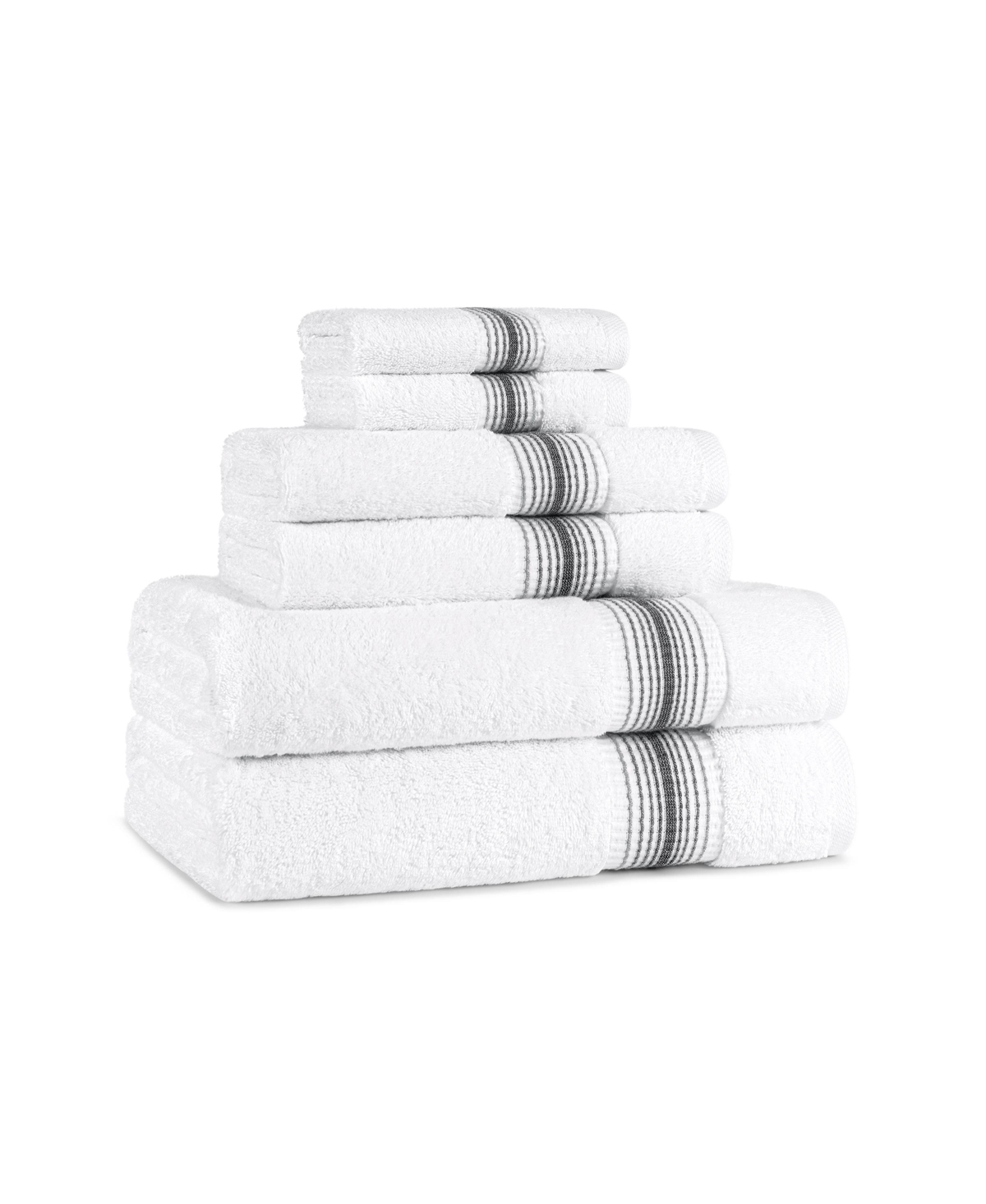Click here for Aston and Arden Luxury White/Ombre Stripe 6-Piece... prices