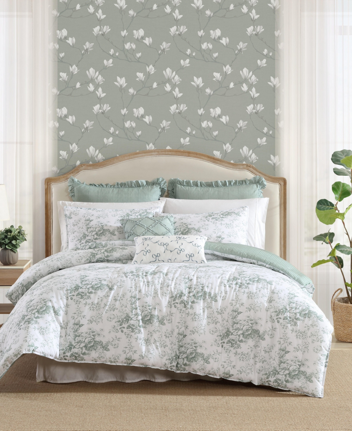 Click here for Laura Ashley Toile Delight Reversible 5-Pc. Comfor... prices