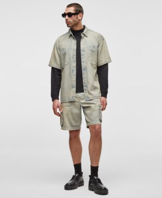 Mode of One Men's Morell Denim Shirt and Cargo Shorts, Exclusively at ...