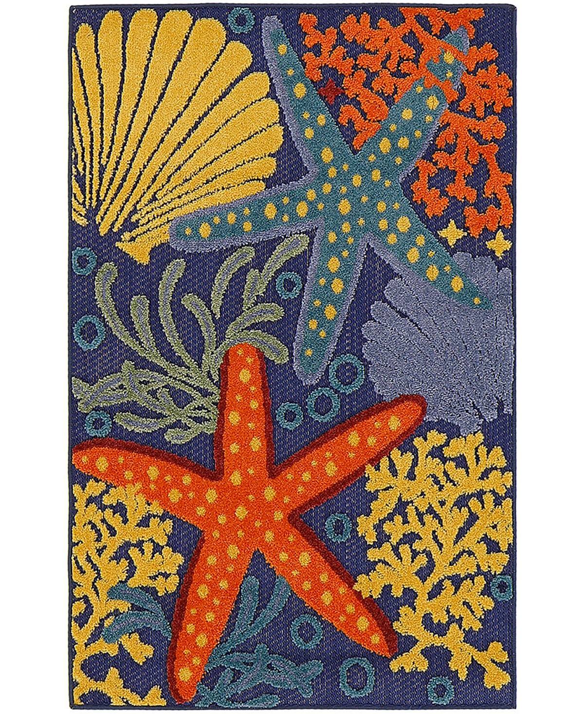 Click here for Nourison Home Aloha ALH24 28x4 Area Rug - Navy/Mul... prices