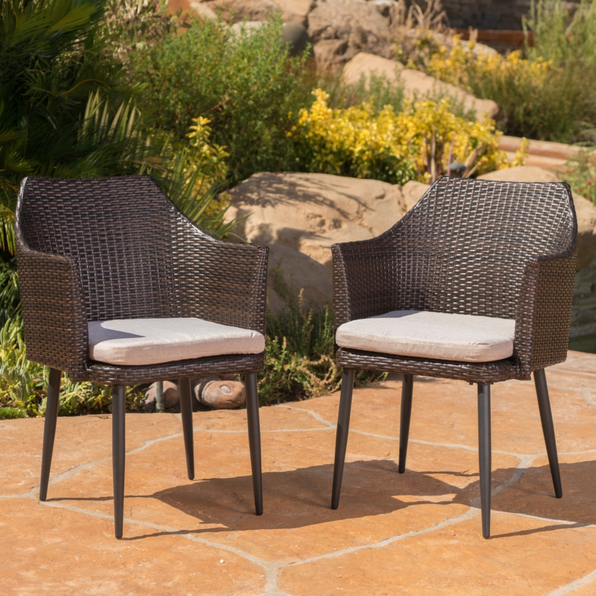 Click here for Streamdale Stylish Outdoor Chairs with Faux Wood L... prices