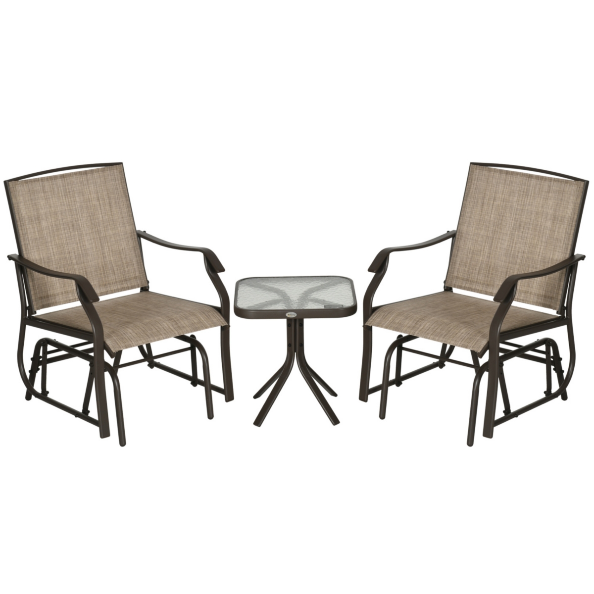 Click here for 3 Piece Outdoor Glider Chair with Coffee Table Bis... prices