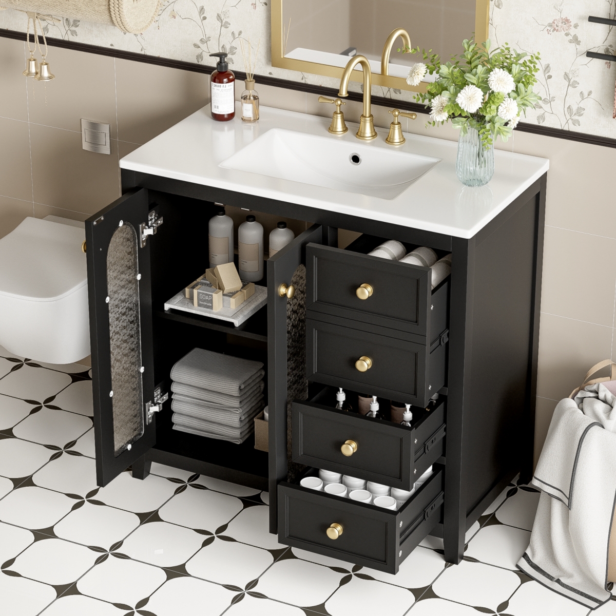 Click here for Streamdale 36" Vanity with Soft-Close Storage... prices