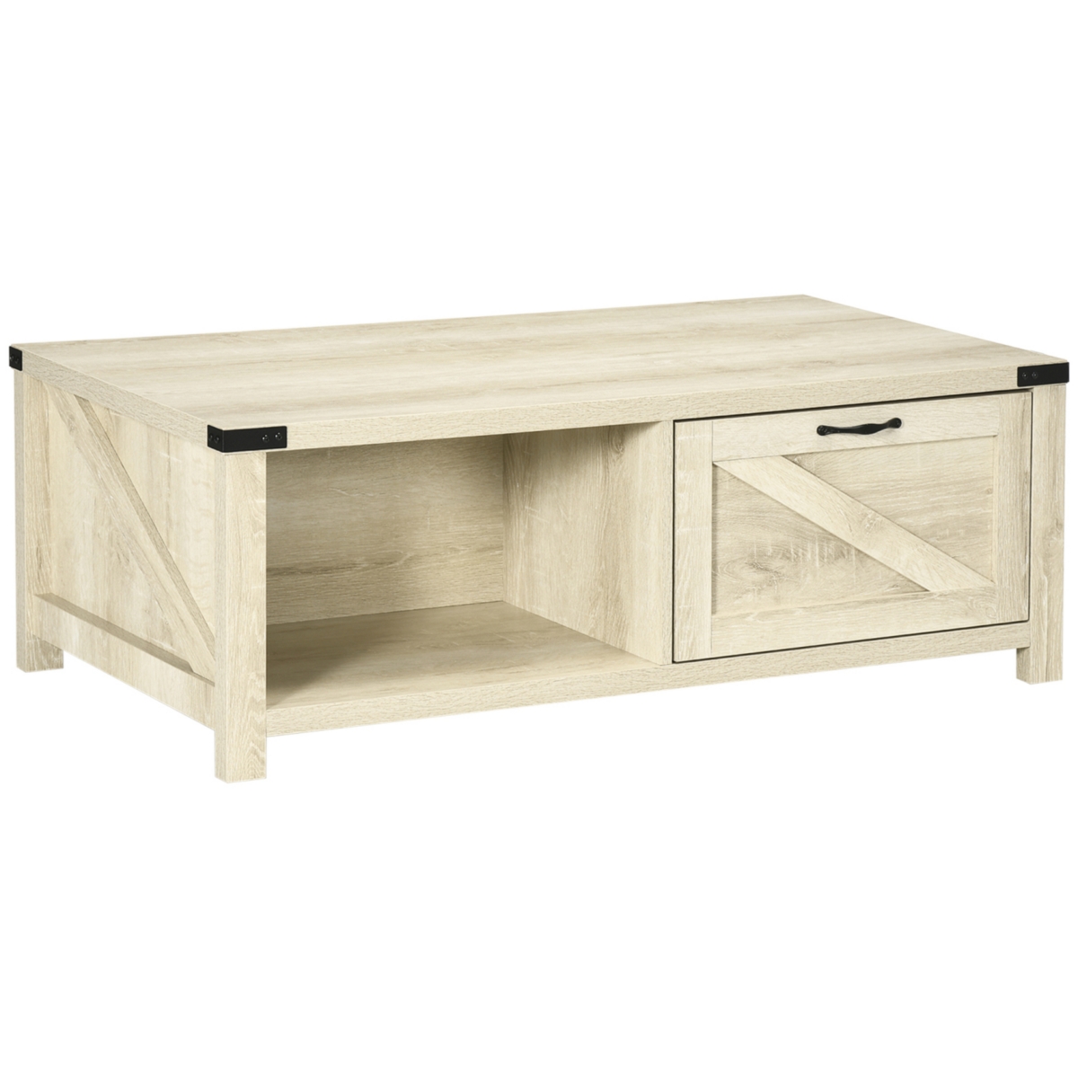 Click here for Farmhouse Coffee Table with Storage and Drawer  Ru... prices