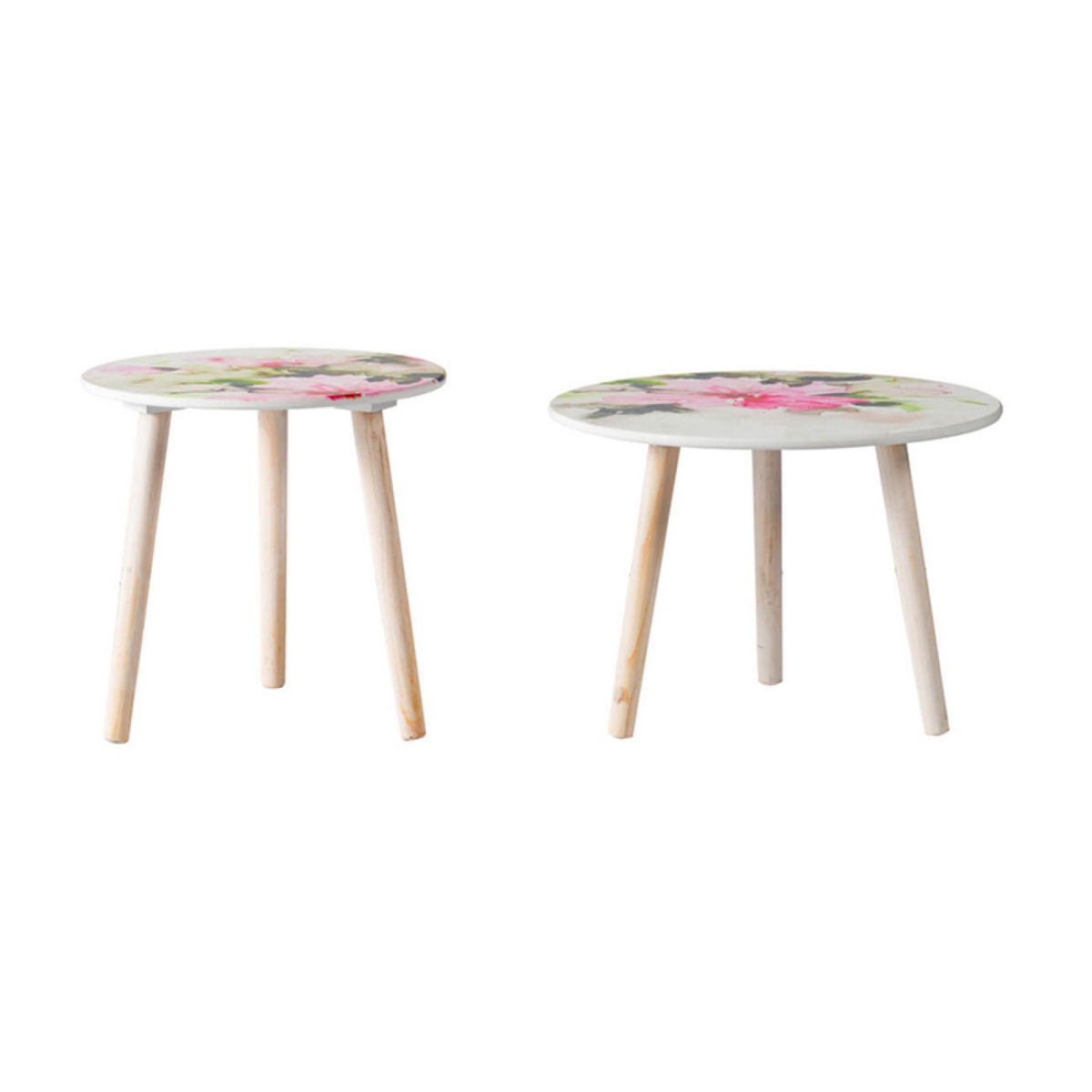 Click here for Streamdale Furniture S/2 Side Tables - Pink white prices